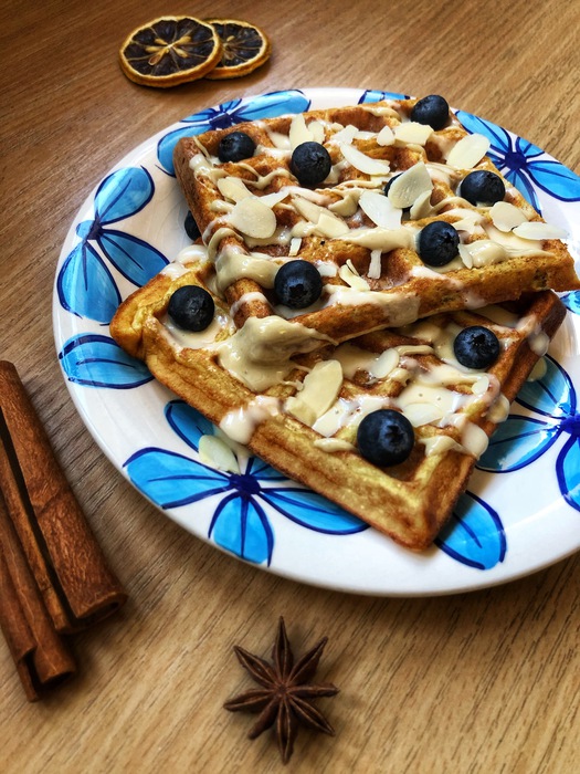 Vanilkové zdravé proteinové vaffle